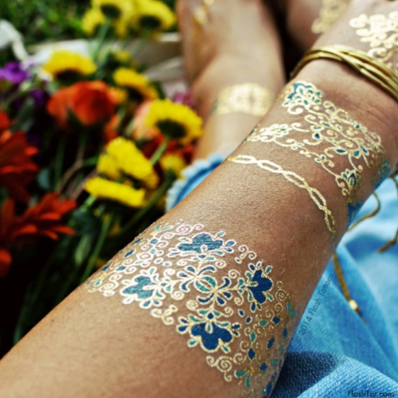 Accessories | Mediterranean Metallic Temporary Tattoos | Poshmark